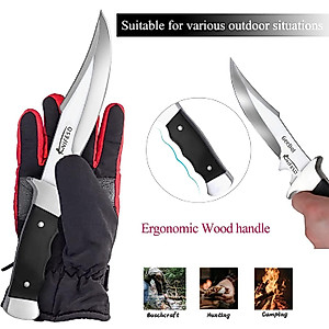UMF Fixed Blade Knives Survival Knives for Hunting, Hunting Knives with Sheath Full Tang Knives, Fixed Blade Knives for Men Machete Sheath Camping Deer Dressing Skinner