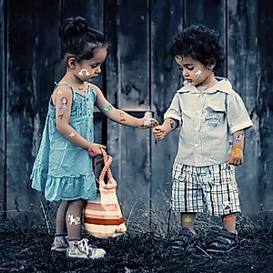 Temporary Tattoos for Kids, Christmas Birthday Party Supplies Unicorn Mermaid Butterflies Dinosaur Fake Tattoo Stickers Art(6 Sheets)