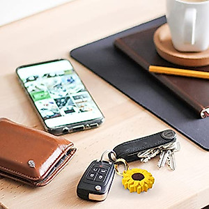Compatible with Apple AirTag Case for AirTag Keychain ,Silicone Protective case Secure Holder with Key Ring,Anti-Scratch Case Accessories (Sunflower)