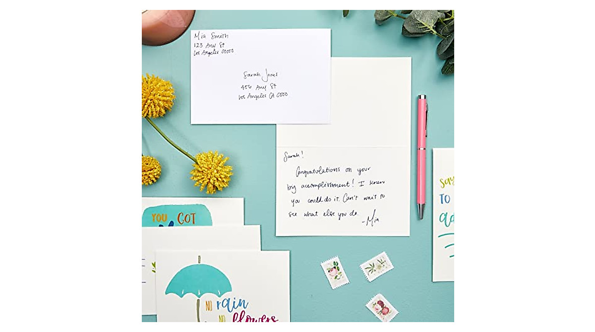 Motivational Cards Pack with Positive Quotes & Envelopes - 48 Pieces