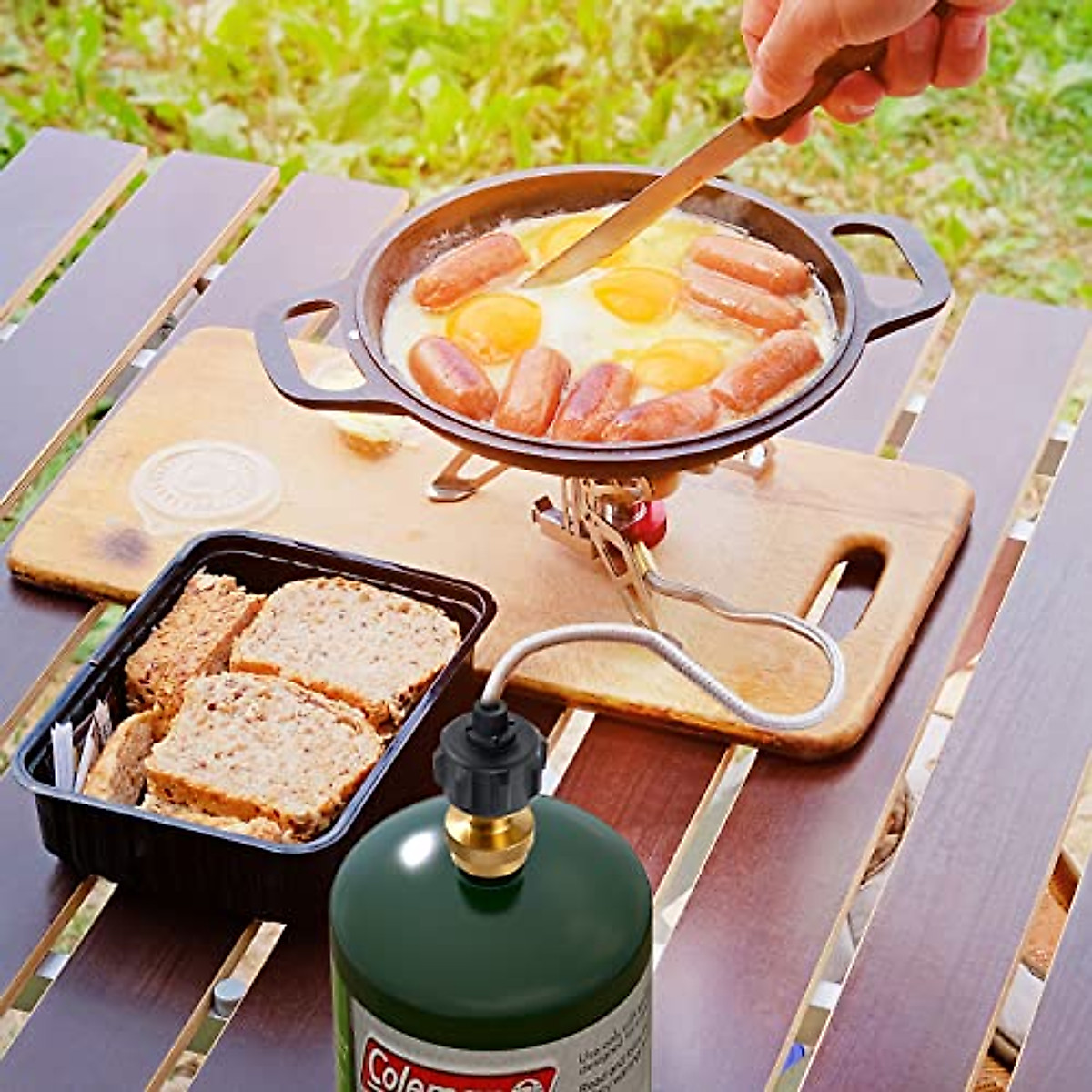 NiuBuNiu 1lb to 20lb Propane Tank Adapter, Acme Male & POL Female Thread- Fit for QCC1/POL Hose and Fegulator.(Contains Sealing Tape) (QCC/Type1)