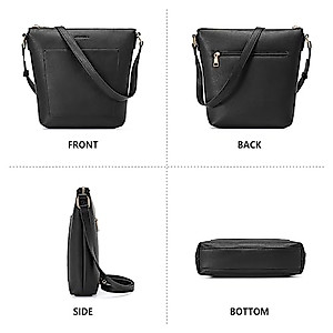 WESTBRONCO Crossbody Bags for Women Trendy, Medium Shoulder Handbags Soft Vegan Leather Purse Casual with Card Slots