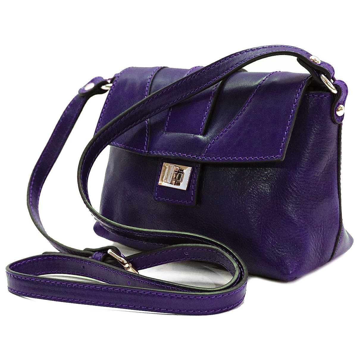 Floto Sapri Cross Body Bag in Brown Leather