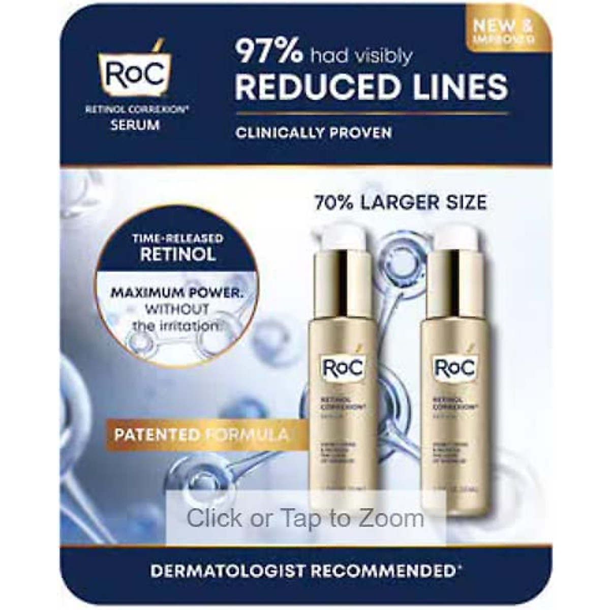 Roc retinol correxion serum - firms & reduces of wrinkles 1.7 fl oz, 2 Pack