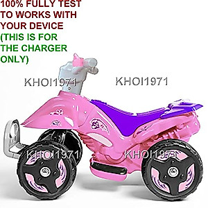 KHOI1971 Wall Charger AC Adapter Compatible with Kalee 6V-Volt ATV Quad Ride on Green Black-Trim-SEAT KL-40050C Walmart Target Toy R US