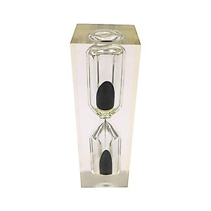 Artibetter 3 Minutes Crystal Sand Timer Black Hourglass Decorative Glass Timer