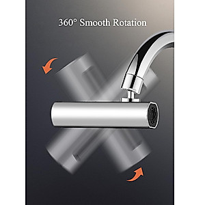 CONOB 4 in 1 Chrome Large Kitchen Faucet Spray Head, Multifunction Aerator for Bathroom Sink Faucet, M22 Female Thread, 360 Swivel Smooth Rotation