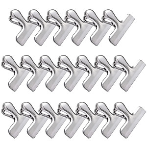 20 Pack Metal Chip Clips - OAMCEG 3 Inch Wide Stainless Steel Food Bag Clips Heavy Duty, Perfect for Air Tight Seal Grips on Coffee, Food & Bread Bags, Office Kitchen Home Usage