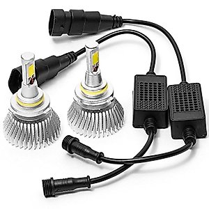 Biltek LED High Beam Conversion Bulbs Compatible with 1991-1993 Ferrari F40 (9005 Bulbs)