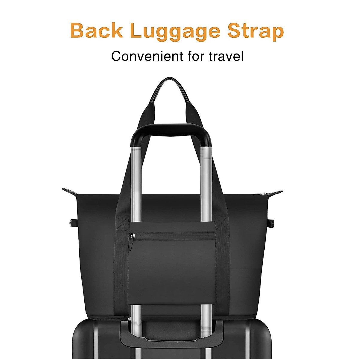 MOSISO Laptop Tote Bag Compatible with MacBook, 17-17.3 inch Notebook and Chromebook, Lightweight Polyester Work Travel Business Briefcase with Adjustable Depth at Bottom & Trolley Belt, Black