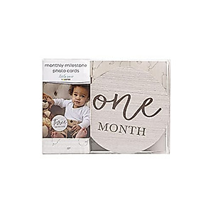 Little Pear Wooden Monthly Milestone Cards, Baby Milestone Photo Props, Wooden Monthly Photo Prop Cards