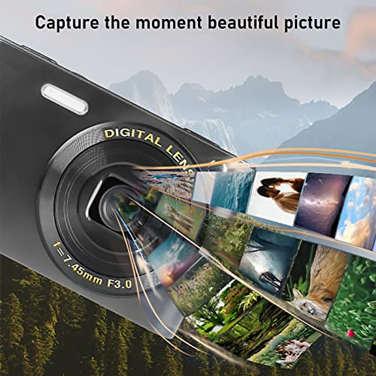 Xinsrenus Digital Camera 18MP FHD 1080P 8X Digital Zoom, 2.7 Inch LCD Screen Digital Camera, Christmas Birthday Gifts