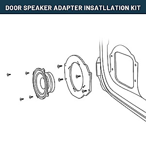 NuIth Front Door Speaker Adapter W/Speaker Wiring Harness Replacement for 2018-2022 Toyota Camry,RAV4, Tacoma Outback 6" X 9" Aftermarket Door Speaker Spacer Ring Bracket 6.5” / 6.75"