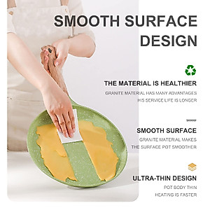 11 Inch Frying Pan Non-Stick Steak Pancake Cooking Breakfast Maker Crepe Pan Pancake Pan Household Wooden Handle Egg Griddle Pan