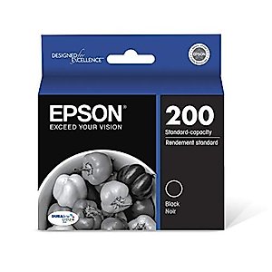 Epson T200 DURABrite Ultra Ink Standard Capacity Black Cartridge (T200120) for Select Expression and Workforce Printers