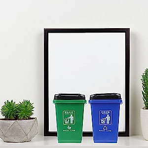 Cabilock Mini Dumpster Small Recycling Bin 2 Pcs Mini Pencil Stand Small Trash can Office Supplies Organizer Curbside Garbage Trash Mini Dumpster Pencil Holder