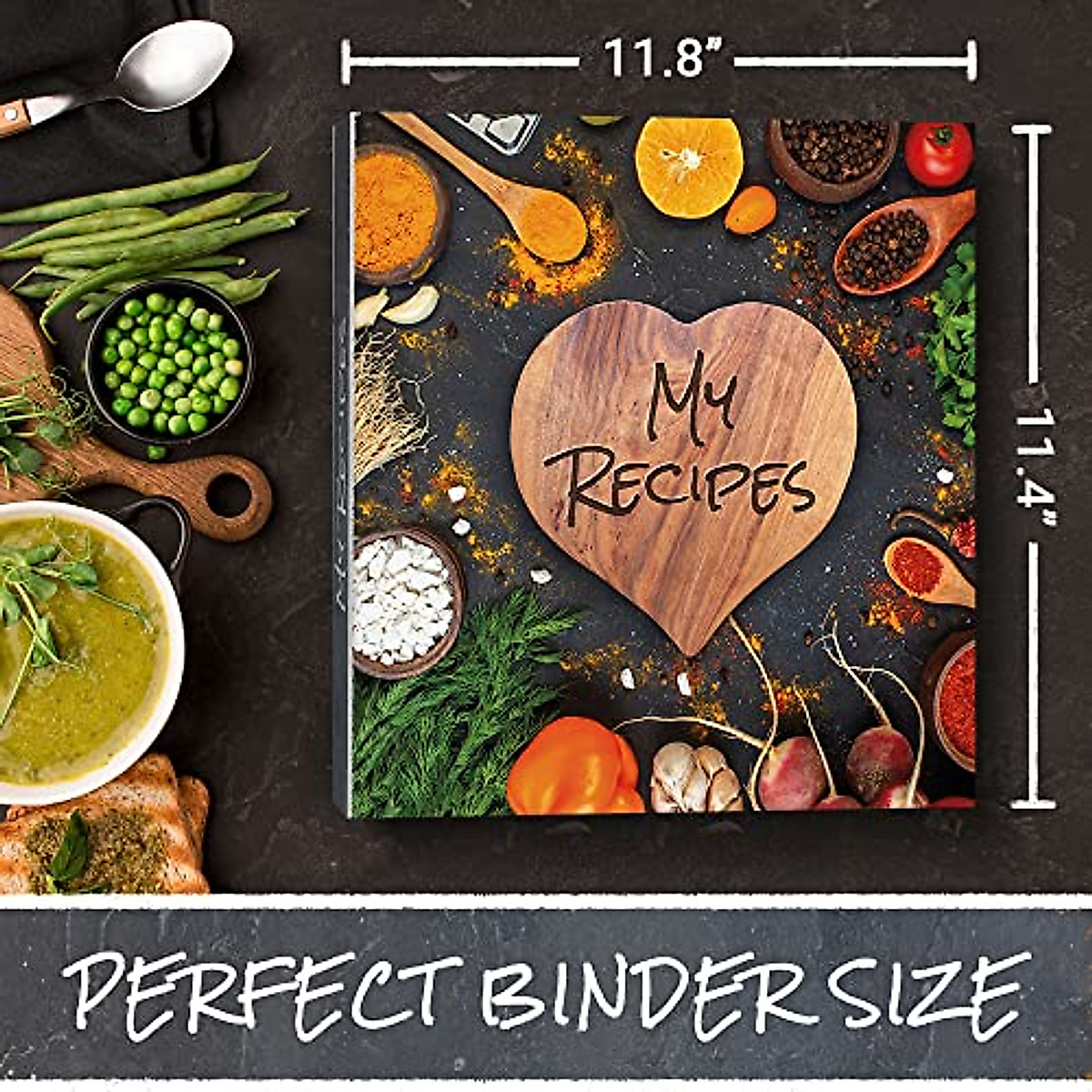 Recipe Book, This is a Recipe Binder 3 Ring, It is a Recipe Book to Write in Your Own Recipes, It is a Blank Recipe Book, This Recipe Journal is a Recipe Binder Kit, 30 Clear/Blank Pages
