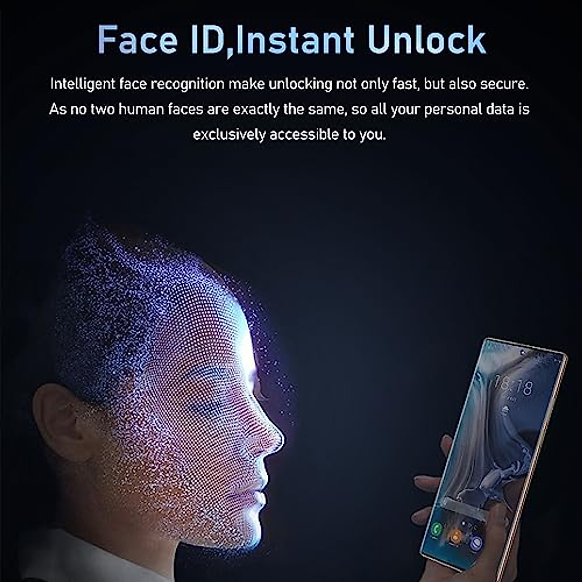 Yunseity Unlocked Smartphone,S23 Ultra 8GB RAM 256GB ROM Face Unlock Ultra Thin Smartphone 2.4G 5G WiFi, 6.6 Inch FHD Screen Cellphone for Android 13, 8+24MP Cameras, MT6735 10 Core CPU