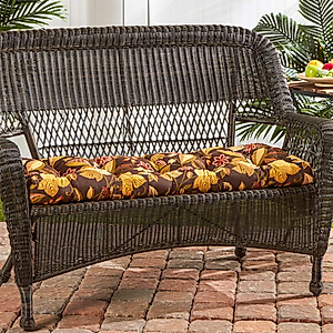 South Pine Porch Outdoor 44x17-inch Swing/Bench Cushion, Timberland Floral