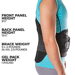 BraceAbility LSO Back Brace for Herniated, Degenerative & Bulging Disc Pain Relief, Sciatica, Spine Stenosis | Medical Lumbar Support Device for Post Surgery & Fractures with Hot/Cold Therapy (M)