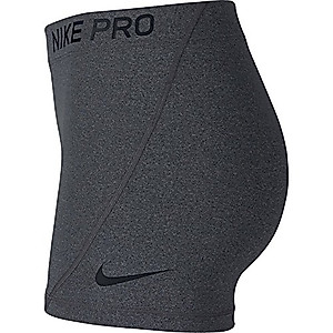 Nike Women's Pro 3IN Short (Charcoal Heather/Black, X-Large)