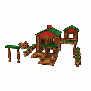LINCOLN LOGS – Classic Farmhouse, 268 Pieces, Real Wood Logs - Ages 3+ - Best Retro Building Gift Set for Boys/Girls - Creative Construction Engineering - Preschool Education Toy