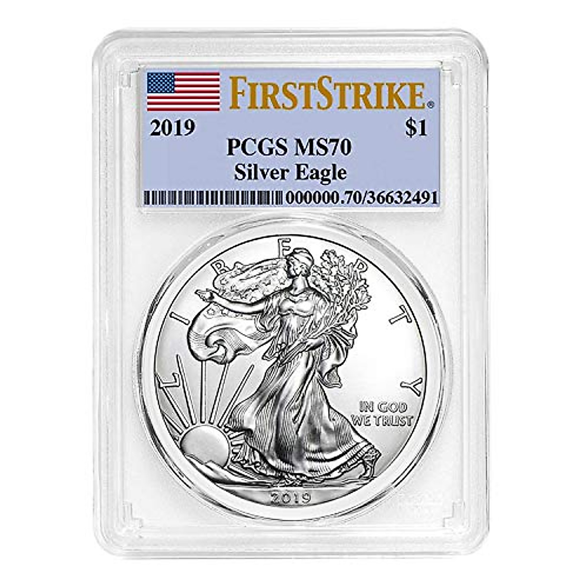 2019 American Silver Eagle First Strike $1 MS-70 PCGS