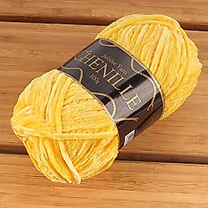 JubileeYarn Chenille Yarn - Worsted Weight - 100g/Skein - Topaz - 2 Skeins