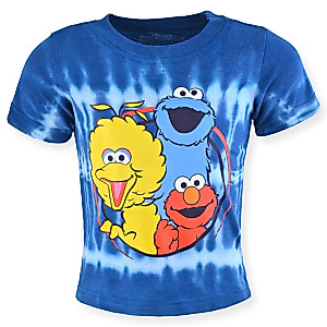 Sesame Street Elmo, Big Bird and Cookie Monster Boys 3 Pack T-Shirts for Infant and Toddler