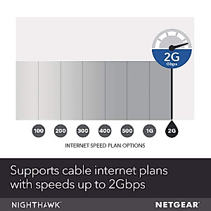 NETGEAR Nighthawk Cable Modem CM1200 - Compatible with All Cable Providers| For Cable Plans Up to 2 Gigabits | 4 x 1G Ethernet Ports | DOCSIS 3.1, Black (Renewed)