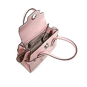 Michael Kors Women's Carmen Small Saffiano Leather Belted Satchel Pink One Size