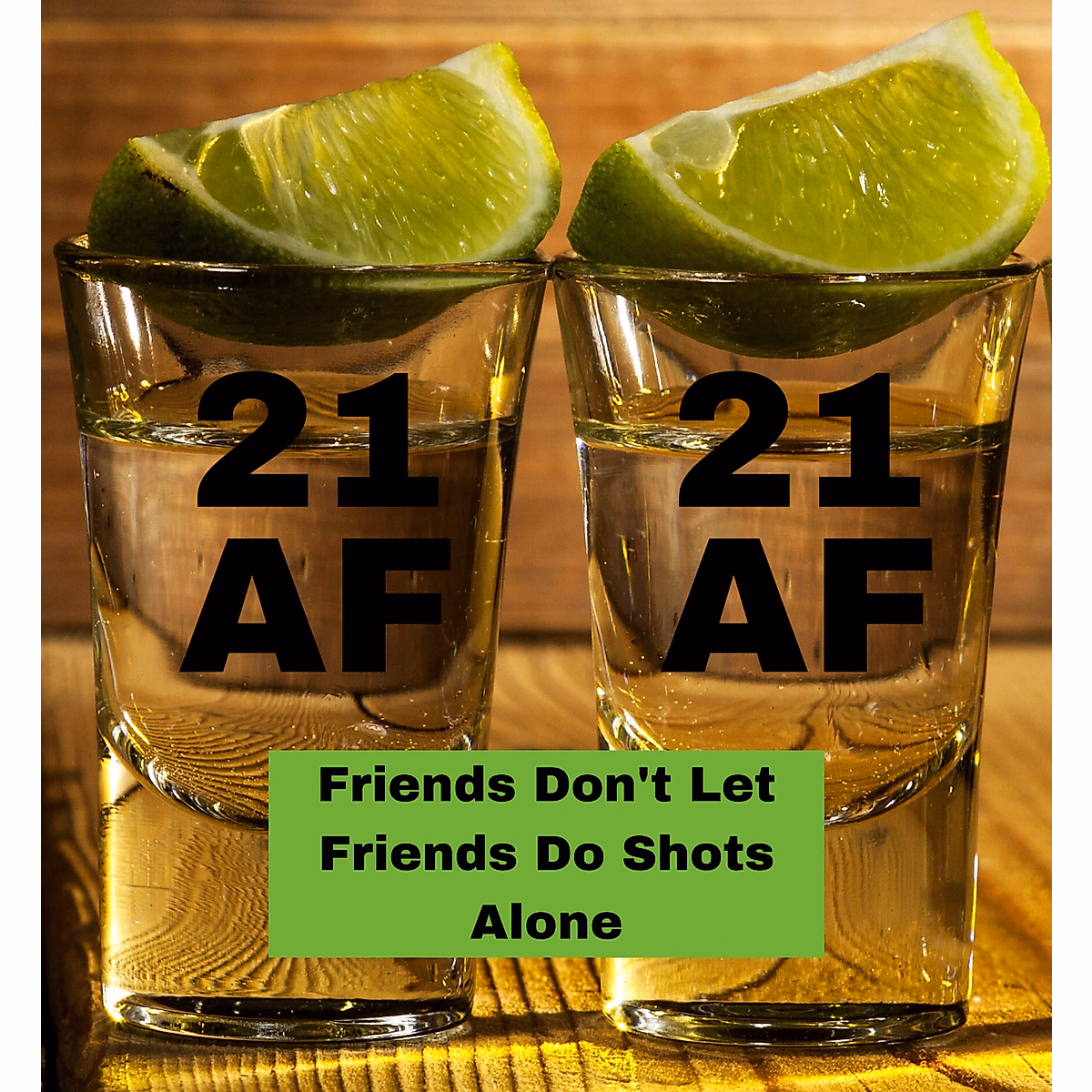 21st Birthday Shot Glass - 21st Birthday Gifts For Him Or Her - Silly Bday Decorations For Men, Women, daughter, Sister, Best Friend, Co-Worker - Twenty One AF Birthday Shot Glass - 21 AF