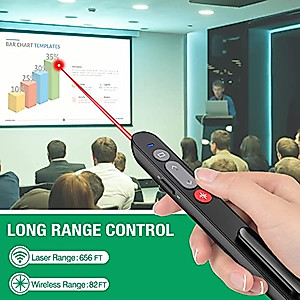 Laser Pointer for Cats Dogs, 2.4GHz Wireless Presentation Clicker for PowerPoint Presentations, PowerPoint Presentation Remote Clicker & Red Light Pet Cat Laser Toys