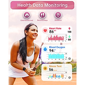 Smart Watches for Men Women (Answer/Make Call), Alexa Built in, 1.8" Full Touch Screen Fitness Tracker with Heart Rate SpO2 Sleep Monitor IP68 Waterproof Smart Watch for iPhone Android Phones, Pink