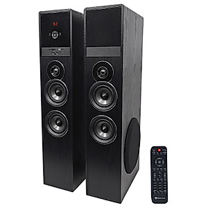 Rockville TM80B Black Home Theater System Tower Speakers 8" Sub/Bluetooth/USB