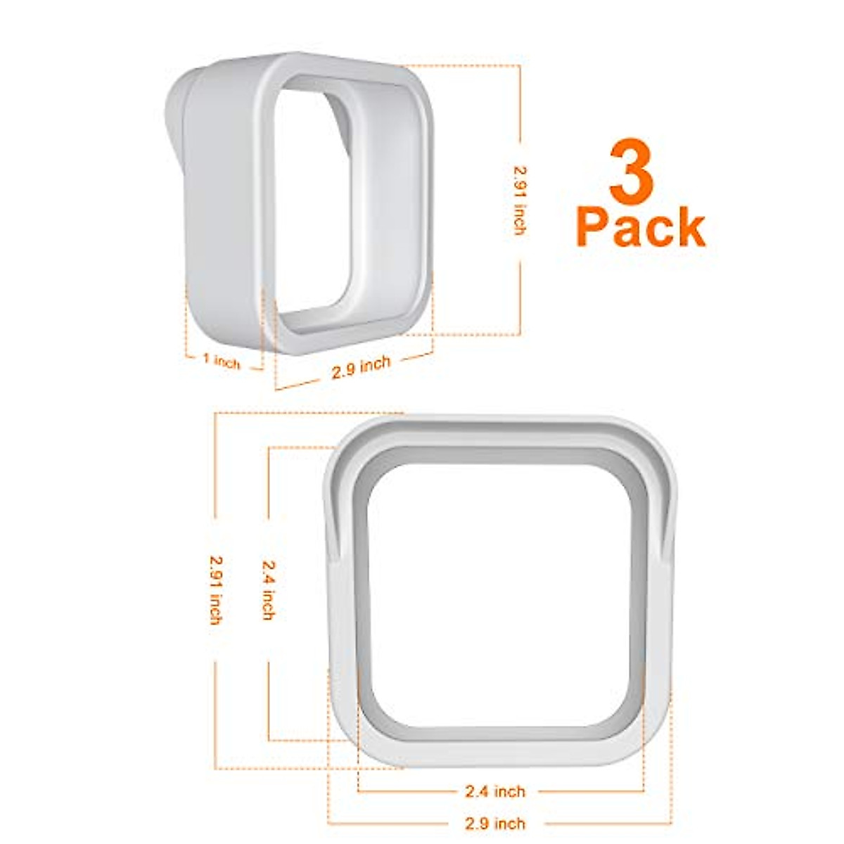 Blink Outdoor Camera Silicone Skin Cover, COOLWUFAN Anti-Scratch Protective Cover for All-New Blink Outdoor/Indoor – Wireless Camera System - Blink Outdoor Camera Best Accessories (White (3 Packs))