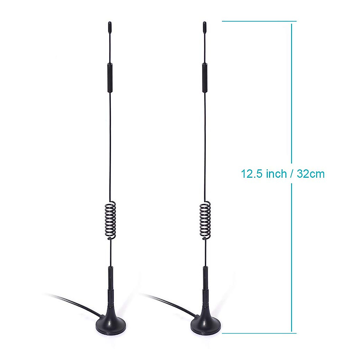 Bingfu 4G LTE 7dBi Magnetic Base MIMO TS9 Antenna (2-Pack) Compatible with Verizon AT&T T-Mobile Sprint 4G LTE Mobile Hotspot MiFi Router Cellular Mobile Broadband Modem USB Modem Dongle Adapter