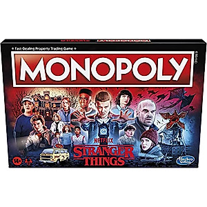 MONOPOLY: Netflix Stranger Things Edition Board Game for Adults and Teens Ages 14+, Game for 2-6 Players, Inspired by Stranger Things Season 4, Multicolor