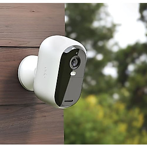 Arlo Essential Wireless Hd Security Camera, 2nd Generation, Outdoor & Indoor Wireless Camera with Color Night Vision - White, 1-Pack, VMC2050 (Renewed)