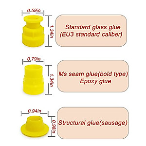 DUIOCKIV Reusable 18pcs Universal Stainless Steel Silicone Easy Caulking Nozzle Finisher Tips Tool Set, with Base and Protective Cap
