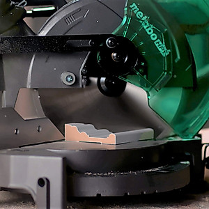 Metabo HPT | Compound Miter Saw | 10-Inch | Single Bevel | 15-Amp Motor | 0-52° Miter Angle Range | 0-45° Bevel Range | Large Table | 10" 24T TCT Miter Saw Blade | C10FCGS