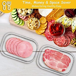 Deli Meat Container for Fridge, Bacon Lunch Meat Container for Refrigerator, Meal Prep Containers, Stackable Food Storage Boxes with Lid for Cold Cuts, Salami, Deli, Lunch Meat, BPA Free, 18.6oz