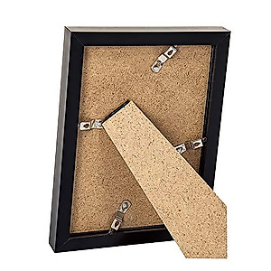 upsimples 5x7 Picture Frame Set of 10, Display Pictures 4x6 with Mat or 5x7 Without Mat, Multi Photo Frames Collage for Wall or Tabletop Display, Black