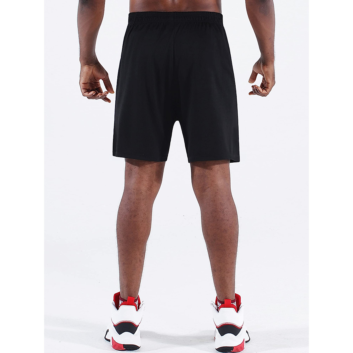 NELEUS Men's Basketball Shorts 7" Workout Running Shorts,6083,3 Pack,Black/Grey/Navy Blue,L