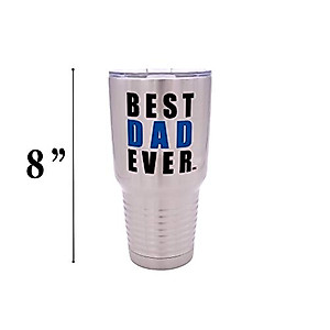Rogue River Tactical Funny Best Dad Ever Large 30 Ounce Travel Tumbler Mug Cup w/Lid Sarcastic For Him Dad Father
