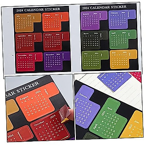 Ciieeo 1 Set Books Calendar Sticker Labels tag School Book tabs Planner Accessories DIY Planner tabs Multi-Function Book tabs Household Planner tabs Adhesive Tape Paper Office Portable