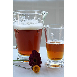 La Rochere Napoleon Bee Glasses Set Of 6 – 11.5 oz, Old Fashioned Glasses w/ The French Bee Embossed Design, Fine French Glassware, Drinking Glasses, Heavy Water Glasses, Dishwasher Safe Juice Glasses