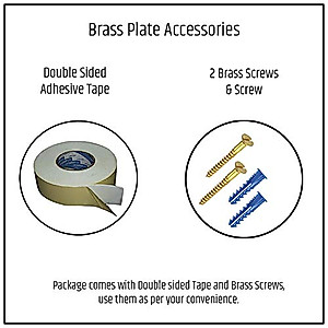 Calyron Brass Door Sign Casted Gold/Black Handmade Plaques Plate for House Home Decor Style Accessories Wall Mounted (12.5cm X 3.25cm) (Please Ring The Bell)