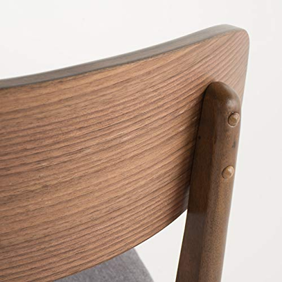 Christopher Knight Home Lucious Curved Leg Rectangular Dining Set, 5-Pcs Set, Natural Walnut / Dark Grey