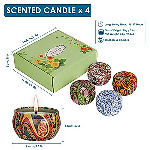 Scented Candles Gift Set,4 Pack Aromatherapy Candle,Soy Candles for Home Scented, Candle Sets with Pure Essential Oil for Birthday, Anniversary, Christmas, Thanksgiving, Mother's Day